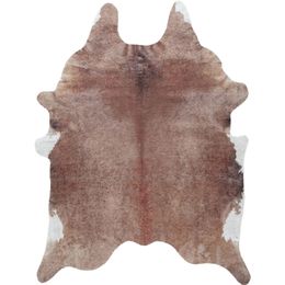 Teppich, B:150cm H:6mm L:200cm, braun, Ayyildiz Teppiche, Polyester, Wohnzimmer, Teppiche, "ETOSHA 4112", Pflegeleicht / Moderner Fell Look