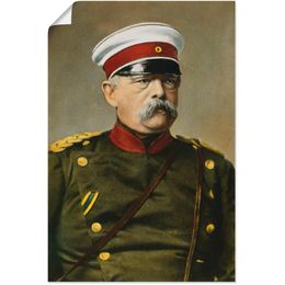 Wandbild Artland, B:40cm H:60cm, gr&uuml;n, Wohnzimmer, Bilder, "Otto von Bismarck", als Leinwandbild, Poster in verschied. Gr&ouml;&szlig;en