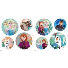 Komar Fensterbild "Fenstersticker - Frozen Royal - Gr&ouml;&szlig;e 30 x 30 cm", B/L: 30cm x 30cm, bunt, Kinderzimmer, Fensterbilder, 36 x 30 cm, 2 Bogen