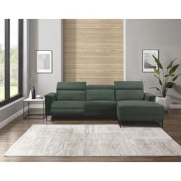 Ecksofa OTTO HOME, B:261cm H:97cm T:179cm, gr&uuml;n, Webstoff 100% Polyester, Wohnzimmer, Sofas, "LUND, L-Form, 261cm, man. o. elektr. Relaxfunktion (mit