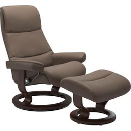 Fu&szlig;hocker stressless, B:57cm H:40cm T:47cm, braun, Leder BATICK: BATICK ist ein leicht korrigiertes, durchgef&auml;rbtes und genarbtes M&ouml;belleder, bei dem