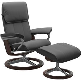 Relaxsessel stressless, B:84cm H:100cm T:73cm, grau, Leder BATICK: BATICK ist ein leicht korrigiertes, durchgef&auml;rbtes und genarbtes M&ouml;belleder, bei