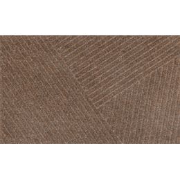 Fu&szlig;matte, B:45cm H:8mm L:75cm, braun, wash+dry by Kleen-Tex, Polyester, Polypropylen, Au&szlig;enbereich, Teppiche, "DUNE Stripes taupe"