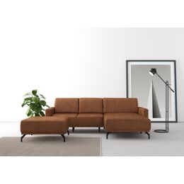 Sit & More Ecksofa SIT & MORE, B:251cm H:84cm T:163cm, braun, Wohnzimmer, Sofas, "Bailando L-Form", wahlweise mit Kopfteilverstellung und Vorziehsitz, motorisch