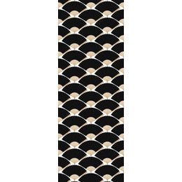 queence Vinyltapete "Ashton", B/L: 0,9m x 2,5m, Rollen: 1, schwarz, Tapeten, 90x250cm, selbstklebend, kinderleichte Anbringung,, Sticker