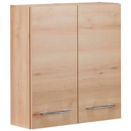 H&auml;ngeschrank Welltime, B:60cm H:64cm T:20cm, braun, Holzwerkstoff, Melamin, Badezimmer, Schr&auml;nke, "Portofino"