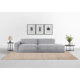 Big-Sofa Trendmanufaktur, B:277cm H:72cm T:107cm, grau, 88% Polyester, 12% Polyacrl, Sofas, "Braga, mit hochwertigem Kaltschaum, Megasofa, in Cord