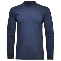 Ragman Herren Stehkragenshirt, blau, Gr. XXXL, Baumwolle, Shirts