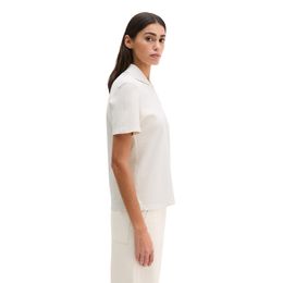 Marc O'Polo MARC O'POLO Damen Poloshirt "aus Garment-Dyed-Piqu&eacute;-Jersey"grau silk, Gr. L, unifarben, Obermaterial: 100% Baumwolle, Shirts
