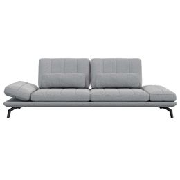 3-Sitzer FLEXLUX, B:252cm H:90cm T:145cm, grau, 100% Polyester, Sofas, "Tropea Funktionssofa, Designsofa, Relaxfunktion, TV-Couch", mit