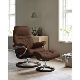 Relaxsessel stressless, B:83cm H:105cm T:74cm, braun, Leder BATICK: BATICK ist ein leicht korrigiertes, durchgef&auml;rbtes und genarbtes M&ouml;belleder, bei