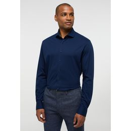 Eterna Herren Langarmhemd "MODERN FIT"navy, Gr. 44, Jersey, 85% Baumwolle, 15% Schurwolle, Hemden, EASY IRON (b&uuml;gelleicht)