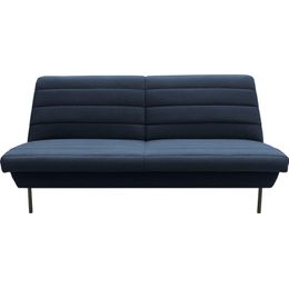 2-Sitzer, B:185cm H:92cm T:103cm, blau, LOOKS by Wolfgang Joop, 100% Polyester, Sofas, "LOOKS IX", Quersteppung, ohne Armlehnen