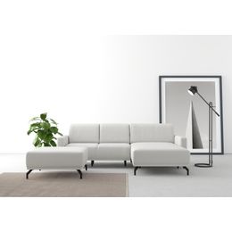 Sit & More Ecksofa SIT & MORE, B:251cm H:84cm T:163cm, grau, Wohnzimmer, Sofas, "Bailando L-Form", wahlweise mit Kopfteilverstellung und Vorziehsitz, motorisch