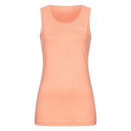 DEPROC Active Damen Funktionsshirt "LAKE LOUISE TOP WOMEN", orange, Gr. 46, 94% Polyester; 6% Elasthan, Shirts, Funktionsshirt mit V-Ausschnitt