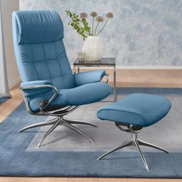 Relaxsessel stressless, B:80cm H:116cm T:71cm, blau, Leder BATICK: durchgef&auml;rbtes und genarbtes M&ouml;belleder;Leder PALOMA: PALOMA ist ein