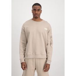 Herren Sweater "Organics OS Sweater", beige, Gr. S, Alpha Industries, Obermaterial: 100% Baumwolle, Sweatshirts