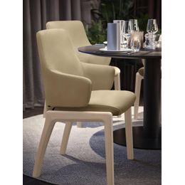 Polsterstuhl stressless, B:58cm H:92cm T:59cm, beige, Leder PALOMA: PALOMA ist ein durchgef&auml;rbtes Semianilin-M&ouml;belleder mit nat&uuml;rlicher Narbung.,