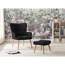 Sessel OTTO HOME, B:70cm H:85cm T:70cm, schwarz, Luxus-Microfaser (100% Polyester);Luxus-Microfaser Teddyoptik (100% Polyester);Velvet (100%