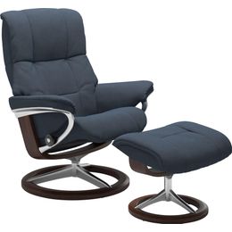 Relaxsessel stressless, B:83cm H:102cm T:74cm, blau, Leder BATICK: BATICK ist ein leicht korrigiertes, durchgef&auml;rbtes und genarbtes M&ouml;belleder, bei