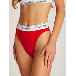 Damen Slip "HIGH LEG BIKINI SLIP", Calvin Klein Underwear, Gr. XSmolten, Jersey, Obermaterial: 53% Baumwolle, 35% Modal, 12% Elasthan, unifarben,