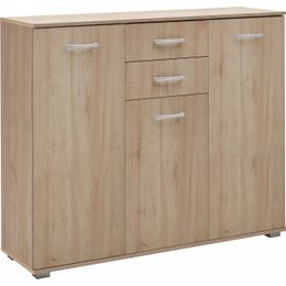 Kombikommode Priess, B:123cm H:103cm T:38cm, braun, Holzwerkstoff, Schlafzimmer, Sideboards, "Barcelona"
