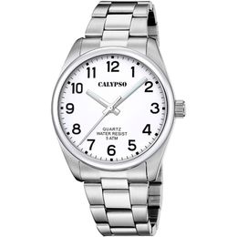 Calypso Watches Damen Quarzuhr "Basic", silber, Armbanduhren, Armbanduhr, Herrenuhr, Edelstahlarmband, analog