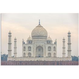 Alu-Dibond-Druck Artland, B:120cm H:80cm, grau, Bilder, "Taj Mahal", f&uuml;r Innen- und Au&szlig;enbereich geeignet, Outdoorbild