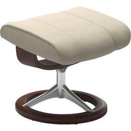 Fu&szlig;hocker stressless, B:54cm H:41cm T:39cm, beige, Leder BATICK: BATICK ist ein leicht korrigiertes, durchgef&auml;rbtes und genarbtes M&ouml;belleder, bei dem