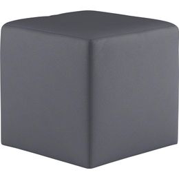 Hocker COTTA, B:40cm H:40cm T:40cm, grau, 64% POLYURETHAN (PU) / 25% POLYESTER (PES) / 11% BAUMWOLLE (CO), Wohnzimmer, Hocker, "Cuby", Sitzw&uuml;rfel,