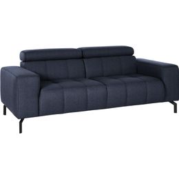 2-Sitzer DOMO collection, B:208cm H:79cm T:104cm, blau, Sofas, "Cunelli zeitlos und elegant, moderne Sitzn&auml;hte als Designelement", wahlweise mit