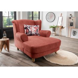 Loveseat Home Affaire, B:121cm H:107cm T:147cm, orange, 100% Polyester, Sessel, "Tassilo"
