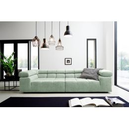 Big-Sofa Home Affaire, B:290cm H:70cm T:110cm, gr&uuml;n, Sofas, "Ancona modern, elegant, bequem, viel Platz, B/T/H: 290/110/70 cm", auff&auml;llige Steppung,