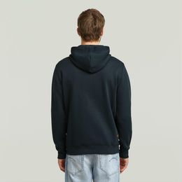G-Star Raw G-STAR Herren Kapuzensweatjacke "Premium Basic Hooded Zip Sweater", schwarz, Gr. M, unifarben, angeraute Sweatware, Obermaterial: 55% Baumwolle, 45%
