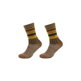 s.Oliver Damen Socken "Socken 2er Pack", Gr. 35, braun, 67% Polyester 30% Baumwolle 3% Elasthan, mehrfarbig, Socken