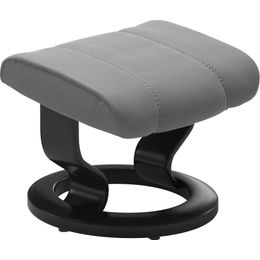 Fu&szlig;hocker stressless, B:54cm H:38cm T:39cm, grau, Leder BATICK: BATICK ist ein leicht korrigiertes, durchgef&auml;rbtes und genarbtes M&ouml;belleder, bei dem