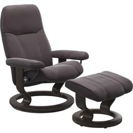 Fu&szlig;hocker stressless, B:54cm H:38cm T:39cm, rot, Garten, Hocker, "Consul", mit Classic Base, Gestell Wenge