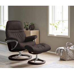 Fu&szlig;hocker stressless, B:57cm H:42cm T:40cm, braun, Leder BATICK: BATICK ist ein leicht korrigiertes, durchgef&auml;rbtes und genarbtes M&ouml;belleder, bei dem