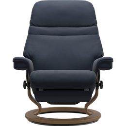 Relaxsessel stressless, B:79cm H:103cm T:78cm, blau, Leder BATICK: BATICK ist ein leicht korrigiertes, durchgef&auml;rbtes und genarbtes M&ouml;belleder, bei