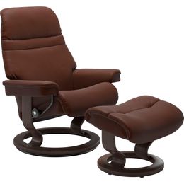Fu&szlig;hocker stressless, B:57cm H:39cm T:40cm, braun, Leder BATICK: BATICK ist ein leicht korrigiertes, durchgef&auml;rbtes und genarbtes M&ouml;belleder, bei dem