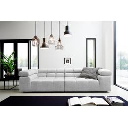 Big-Sofa Home Affaire, B:290cm H:70cm T:110cm, silber, Sofas, "Ancona modern, elegant, bequem, viel Platz, B/T/H: 290/110/70 cm", auff&auml;llige