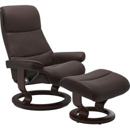 Fu&szlig;hocker stressless, B:57cm H:40cm T:47cm, braun, Leder BATICK: BATICK ist ein leicht korrigiertes, durchgef&auml;rbtes und genarbtes M&ouml;belleder, bei dem