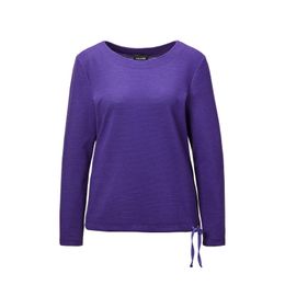 GOLDNER Damen Kurzarmshirt "Sweatshirt", lila, Gr. 38, Obermaterial: 70% Viskose CV. 25% Polyester PES. 5% Elasthan EL., Shirts, Saum-Tunnelzug