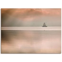 Leinwandbild Artland, B:120cm H:90cm, beige, Leinwand, Wohnzimmer, Bilder, "Augenblicke der Ruhe...", auf Holzrahmen gespannt