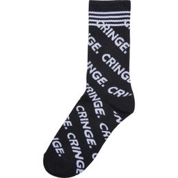 MisterTee Damen Basicsocken "MisterTee Unisex Cringe Socks 3-Pack", Gr. 35, gelb, 78% Baumwolle, 17% Polyester, 3% Elasthan, 2% Polyamid, Socken