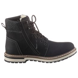 Rieker Herren Schn&uuml;rstiefel, Gr. 40, schwarz, Lederimitat, Schuhe, mit Rieker-TEX Ausstattung