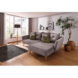 Ecksofa Home Affaire, B:277cm H:80cm T:162cm, braun, Wohnzimmer, Sofas, "Baggio formsch&ouml;ne Polsterecke, bequem, Breite 277cm, L-Form", Zierkissen