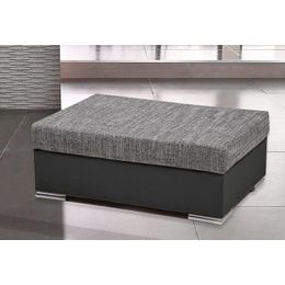 Hocker Collection AB, B:100cm H:40cm T:70cm, schwarz, Wohnzimmer, Hocker, "John", Frei im Raum stellbar, wahlweise mit Federkern