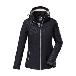 Killtec Damen Softshelljacke "KOS 176 WMN SFTSHLL JCKT", blau, Gr. 36, Oberstoff: Oberseite: 100% Polyester (recycelt), R&uuml;ckseite: 100% Polyester,