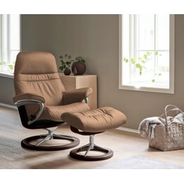 Fu&szlig;hocker stressless, B:57cm H:42cm T:40cm, braun, Leder BATICK: BATICK ist ein leicht korrigiertes, durchgef&auml;rbtes und genarbtes M&ouml;belleder, bei dem